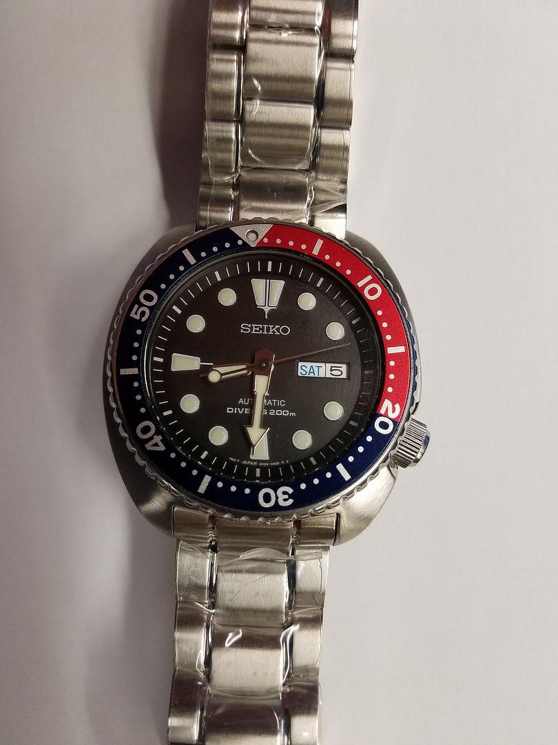 Seiko Turtle on bracelet $180 Pepsi Bezel | WatchUSeek Watch Forums